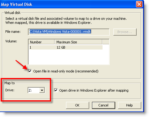 map virtual disk - Sysprobs
