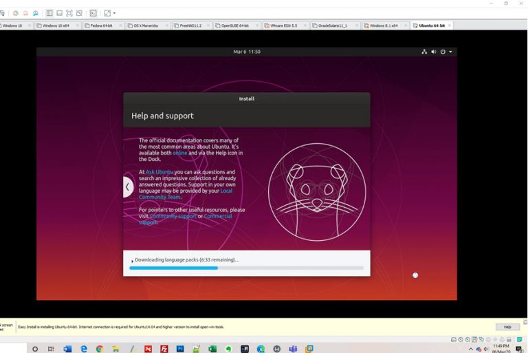 Install Latest Ubuntu 1910 On Vmware And Configure Vmware Shared Folders With Windows 10 Host