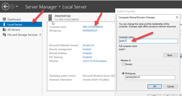 Windows 2022 Active Directory Setup on VirtualBox Windows 11 Host - Sysprobs